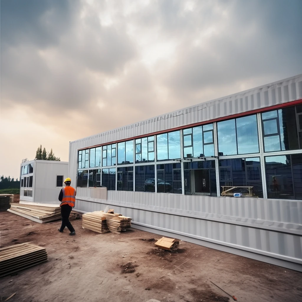 20ft Prefabricated Steel Container House Big Fold-out Container For ...