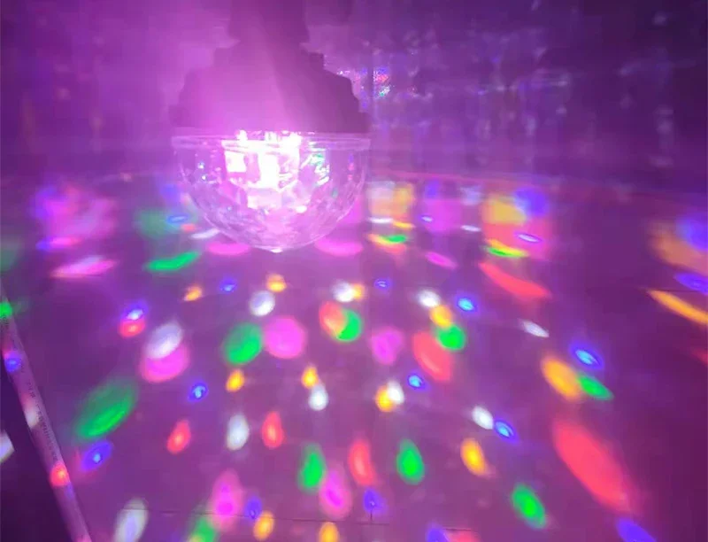 Colorful Disco Rotating Magic Ball Light Bulb With Sockets Magic Ball ...
