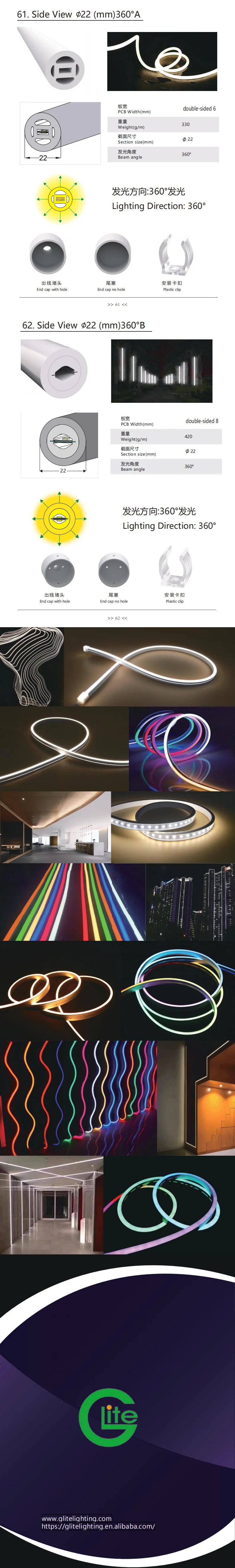 WS2811 Waterproof LED Neon Rope Light Strip 5M for Exterior LED Decor