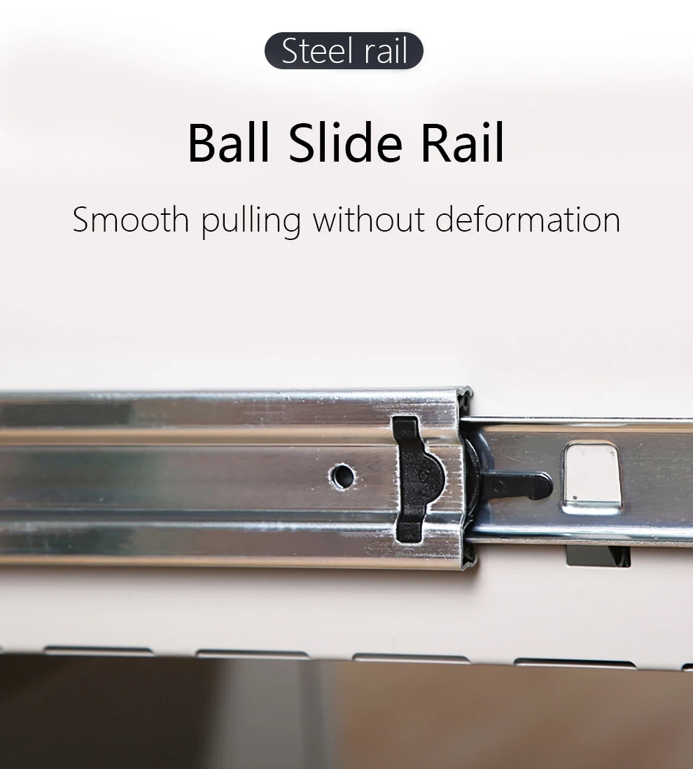 Office Hanging Metal File Storage - 3 Drawer Cabinet