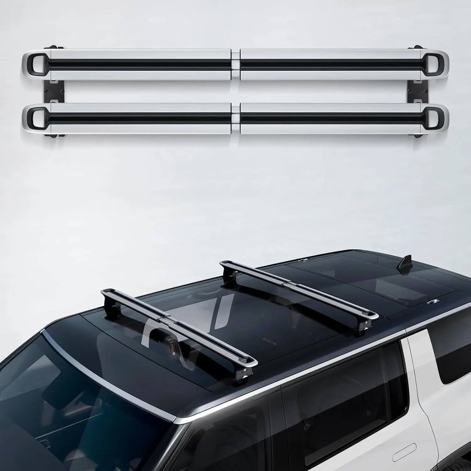 Rivian R1t Rivian R1s Roof Rack Cross Bars,Roof Rail Top Cargo Carrier ...