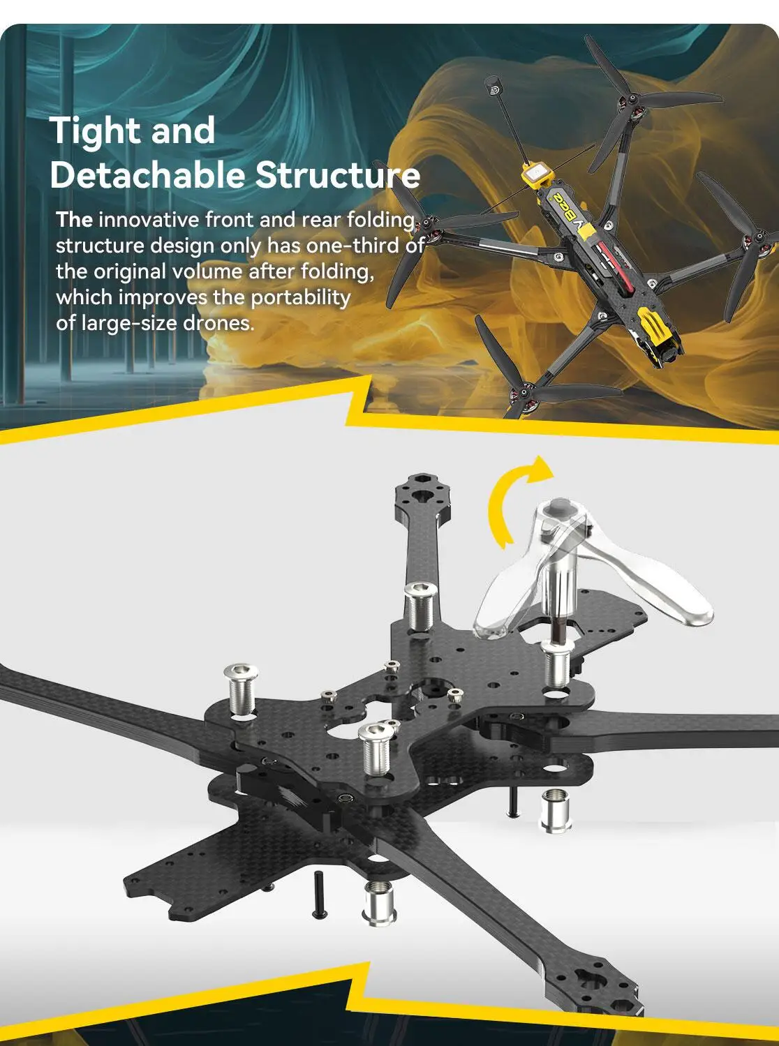 Speedybee Mario Fold 8 Dc 360mm Long Range Analog Hd Uav Frame Kit ...