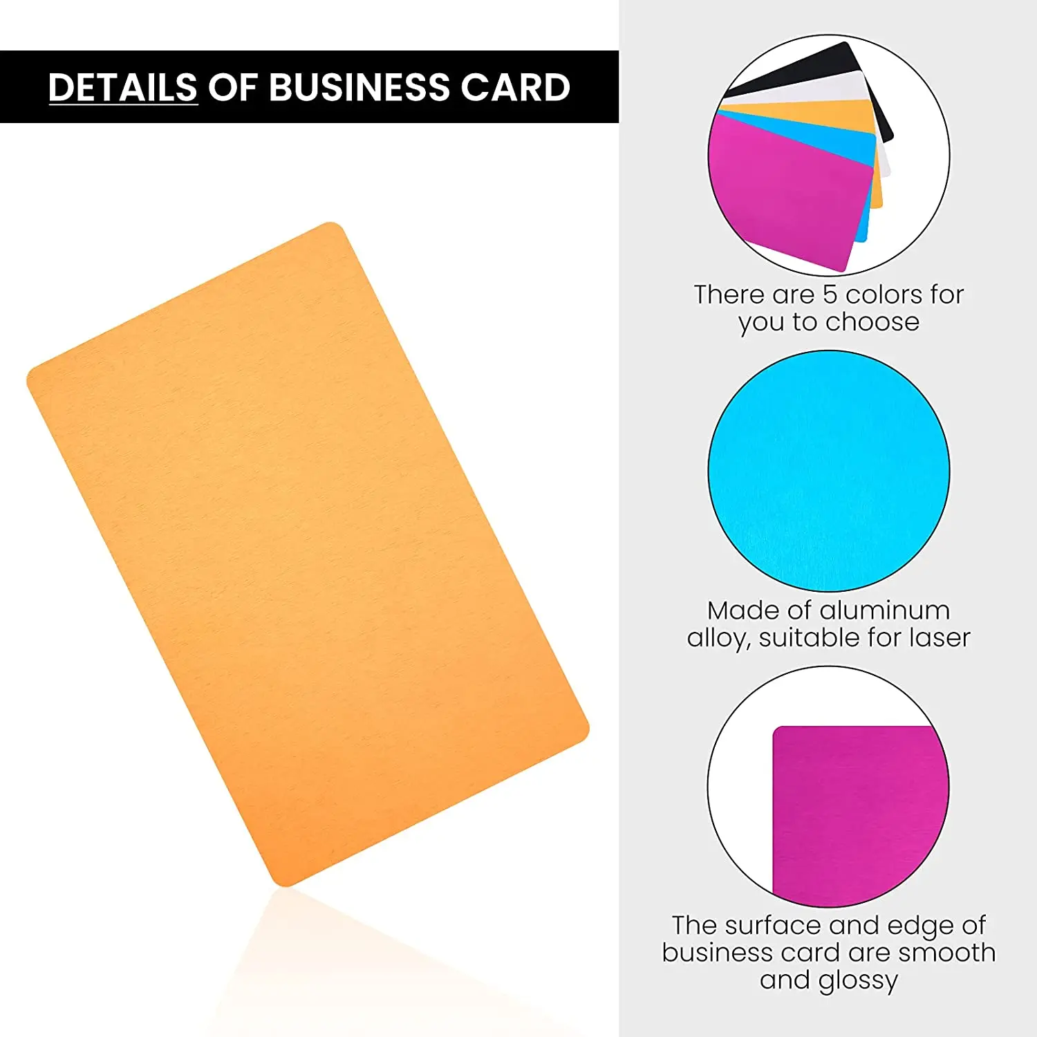 Stainless Steel Thick Metal Business Blanks Card For Customer Laser ...