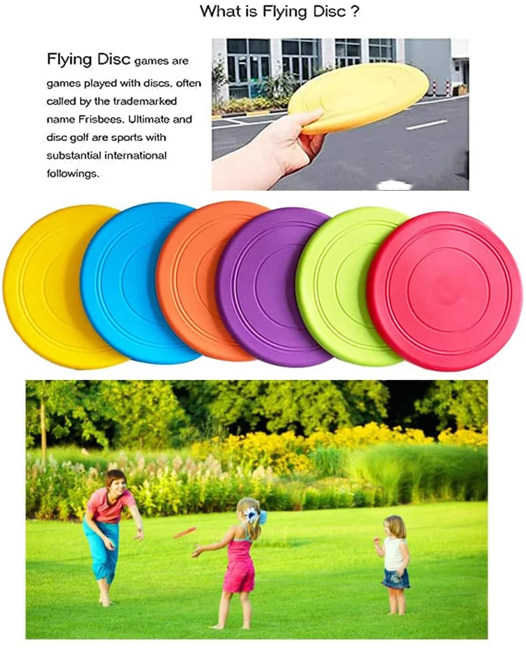 Flying Discs For Kids Soft Rubber Dog Training Flying Discs Outdoor ...