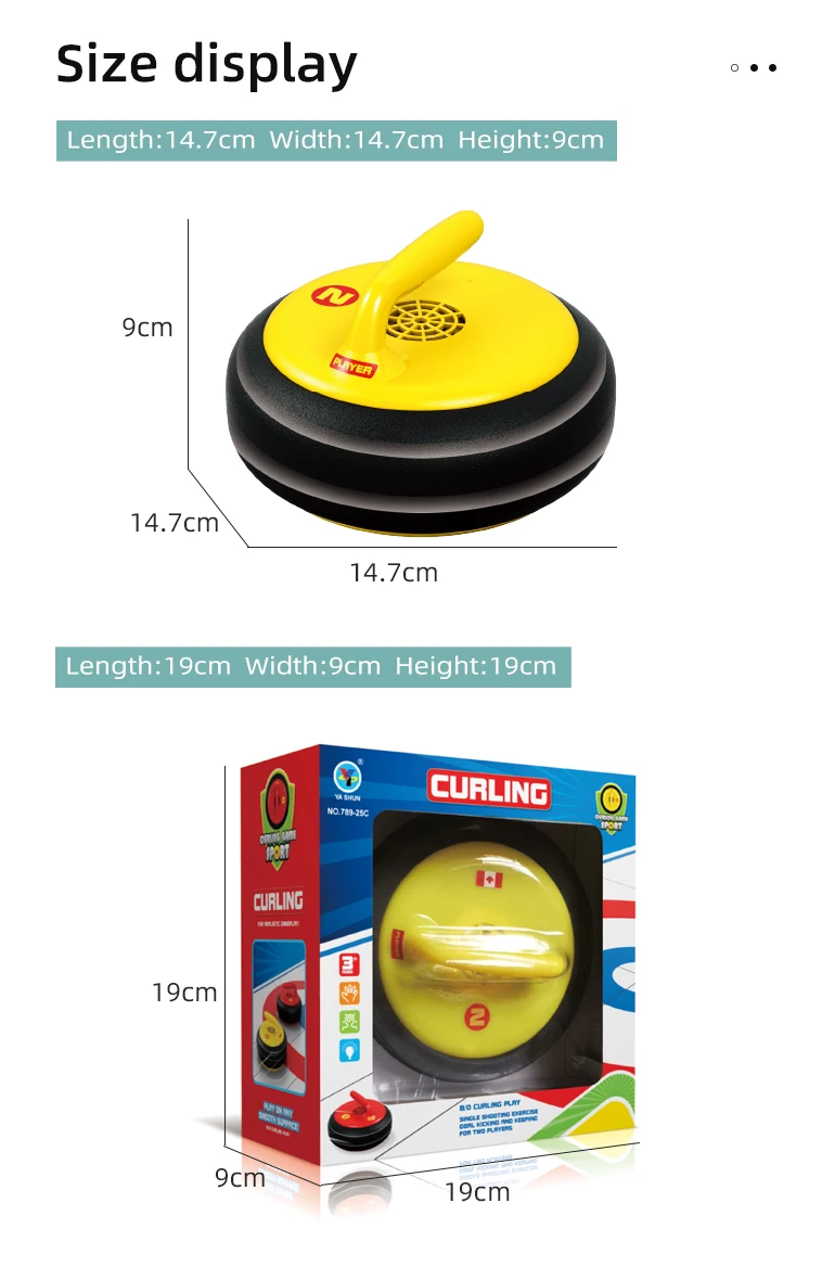 Children's Curling Toy - Electric Air Hover Ice Hockey Game for Kids 2 ...