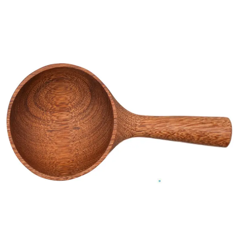Wooden Ladles Short Handled Rice Water Wooden Spoons Large Soup Spoons ...