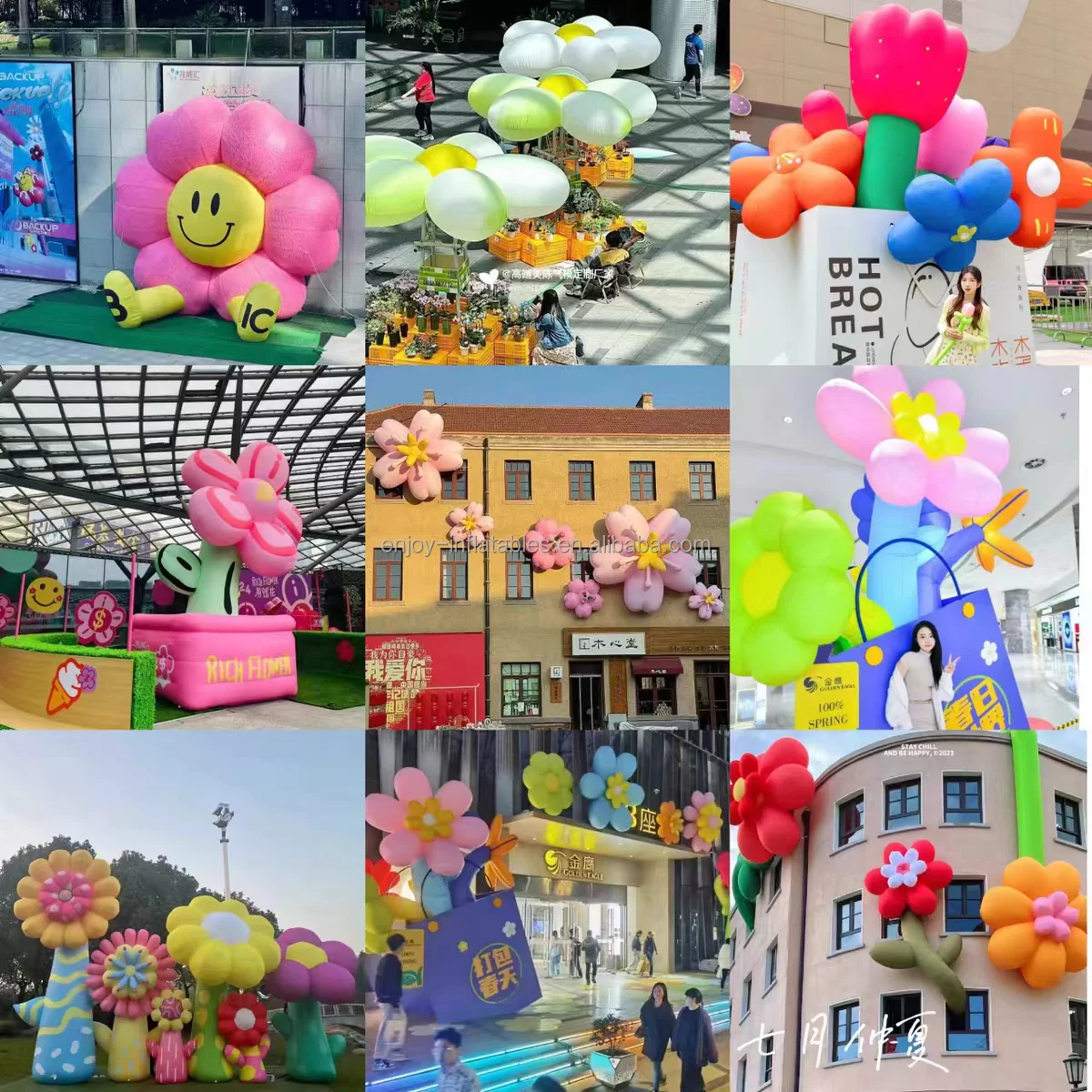 20ft High Giant Plant Inflatable Beautiful Flower For Outdoor ...