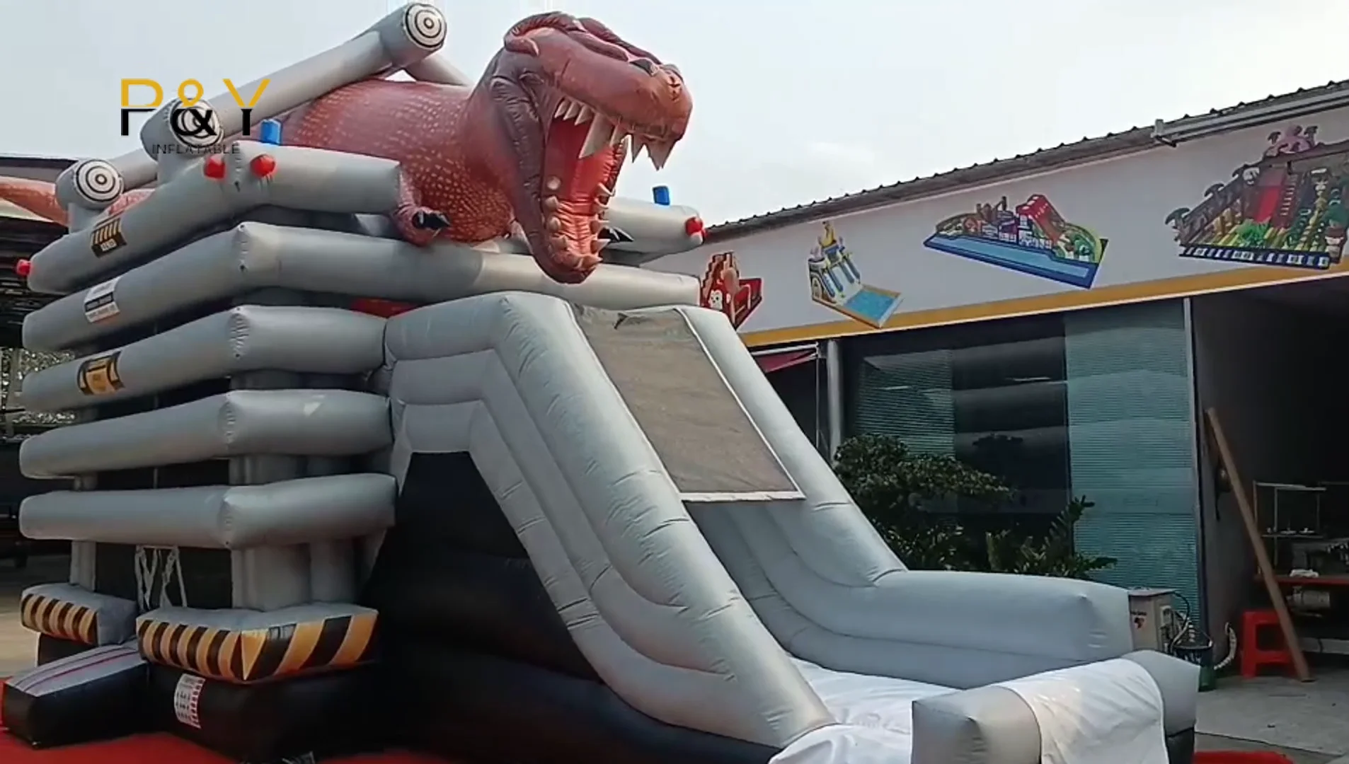 Commercial Inflatable Dinosaur Bouncer Bouncy Castle T-rex Inflatable ...