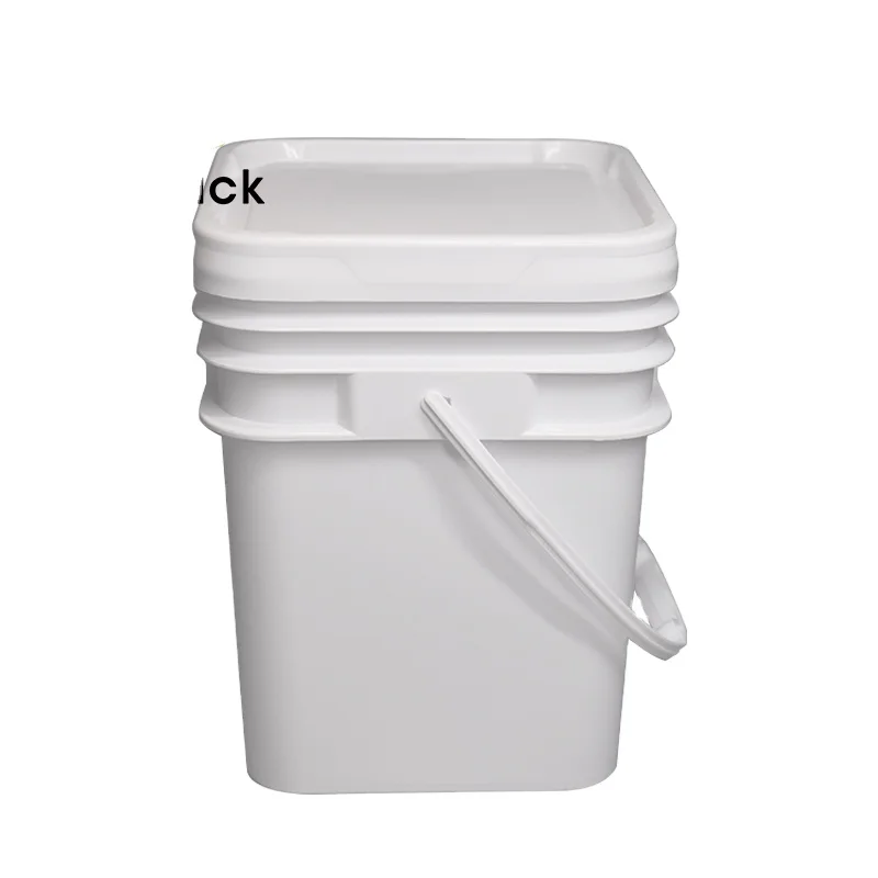 10 quart Food Grade 4 Gallon Container square White Pail plastic drum ...