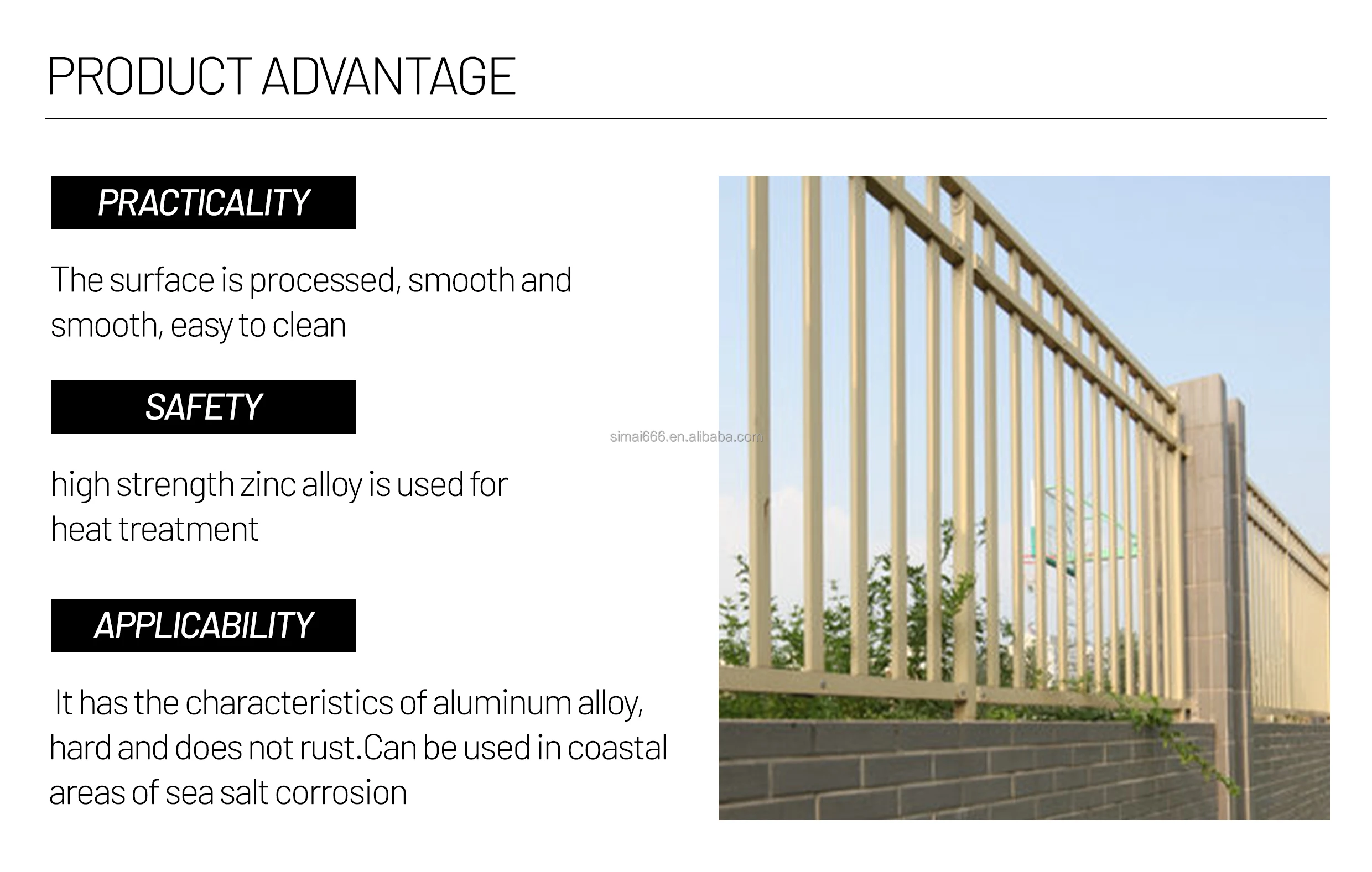 Galvanized Steel Aluminum Railing Modern Balcony Wrought Iron Railing ...