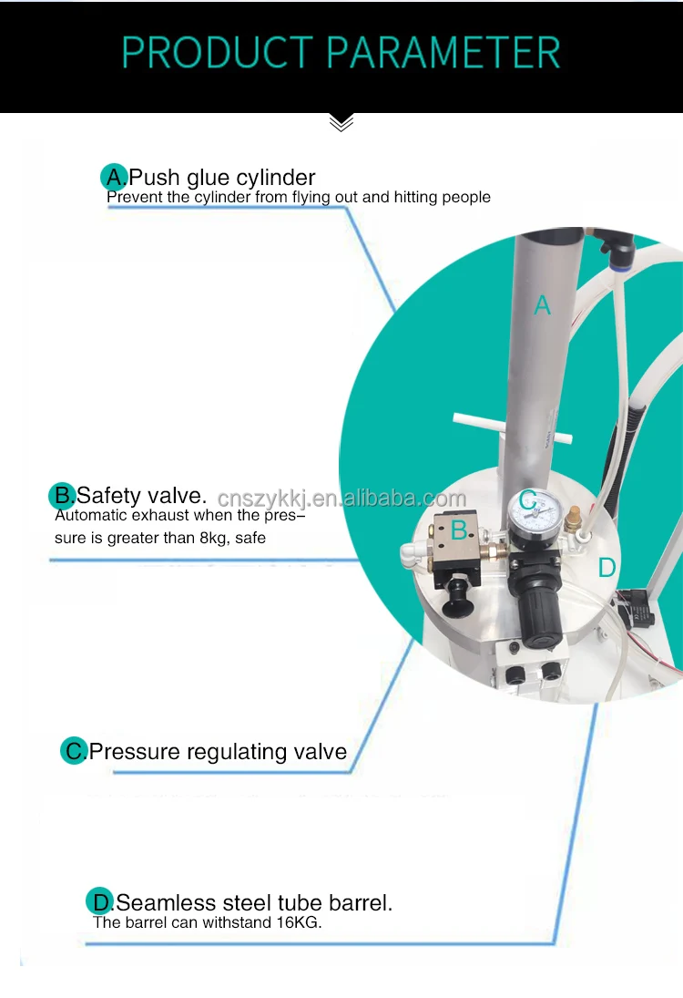 Manual 2600ML Silicone Double Dispensing Valves Multi Head Handheld SMT ...