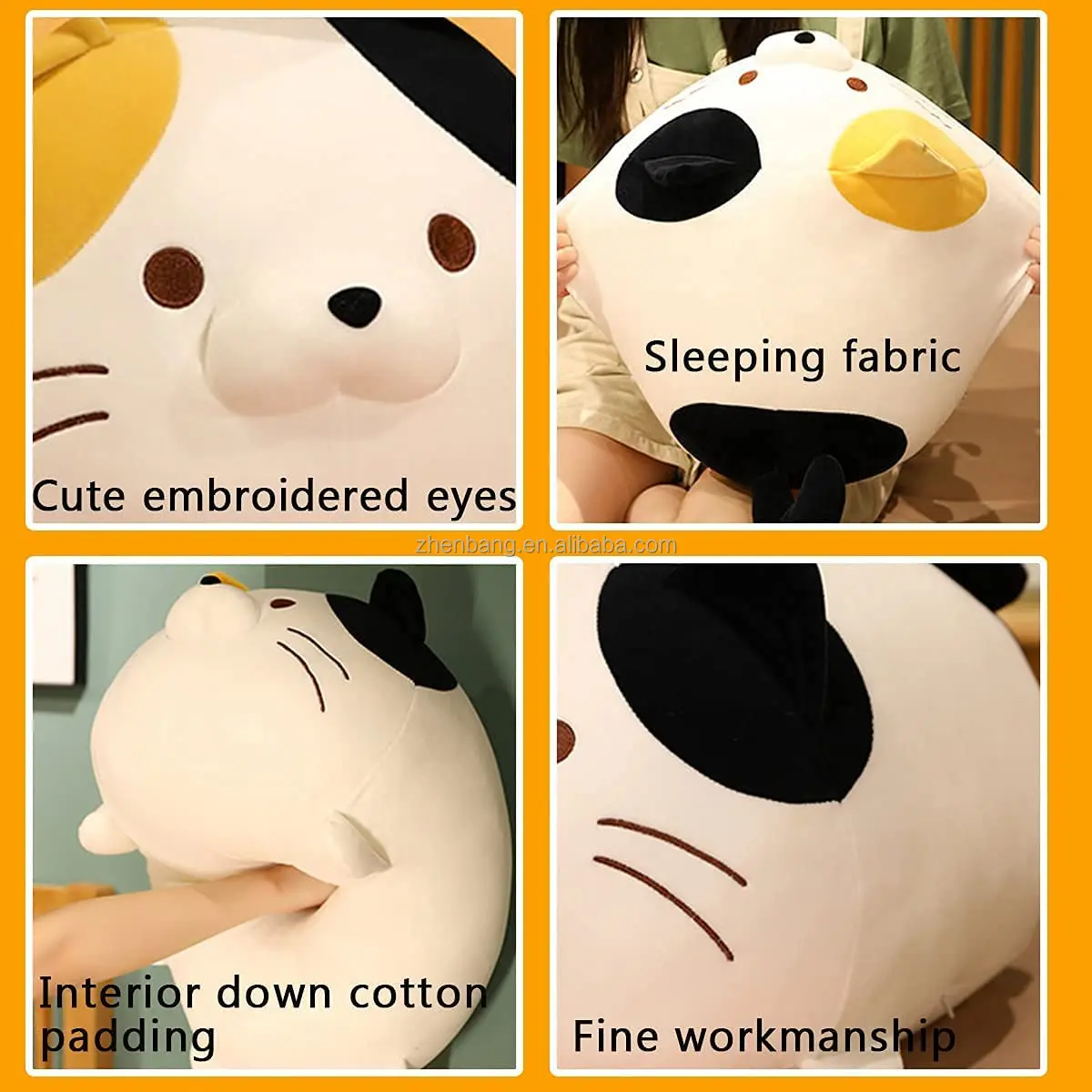 Big Fat Cat Plush Hugging Pillow Cute Fat Cat Body Pillow For Kids ...