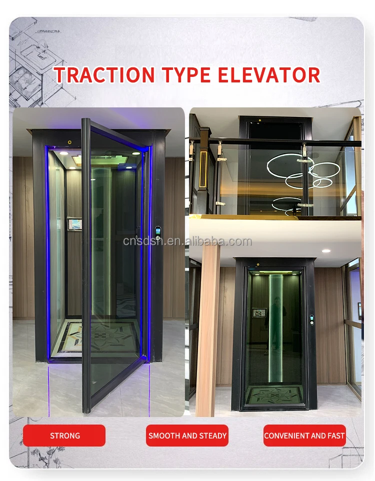 Residential Home Elevator 3 Person Passenger Lift Building Lift Small ...