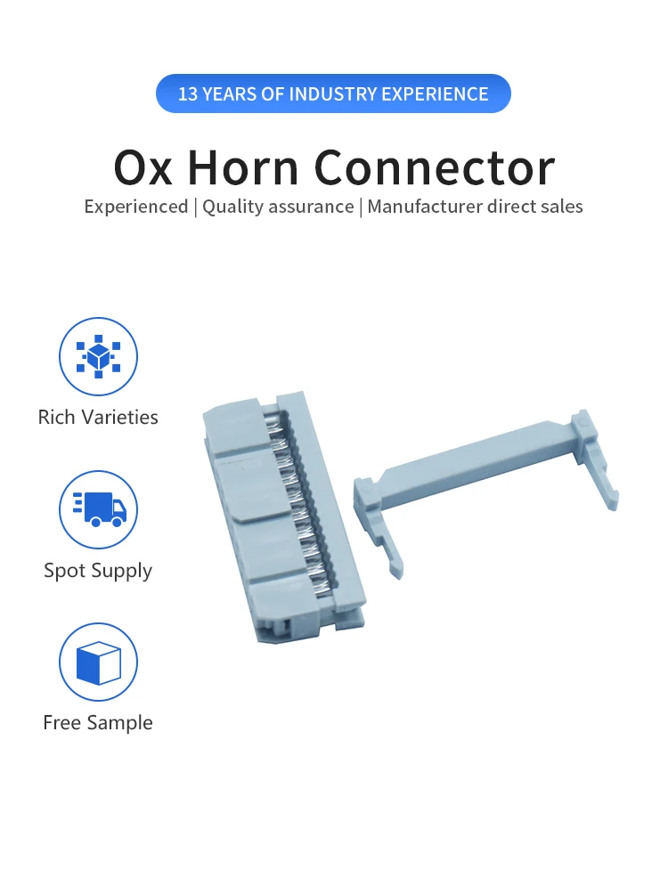 Hot Sale 2.54mm Pitch Idc Socket Male Right Angle Ejector Header Cable ...