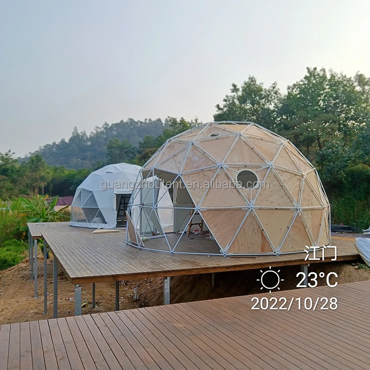 2023 Hottest Glamping Tents Dome Galvanized Steel Pipe Geodesic Dome ...