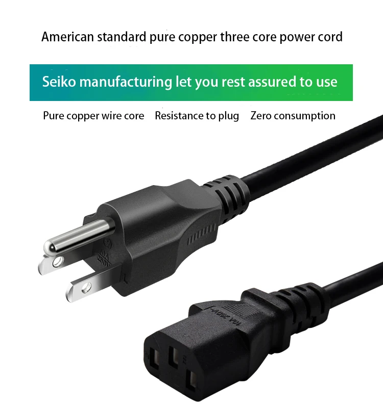 Brazil And Usa Copper Wire Plug Ac American Power Cable 1.5m Standard ...