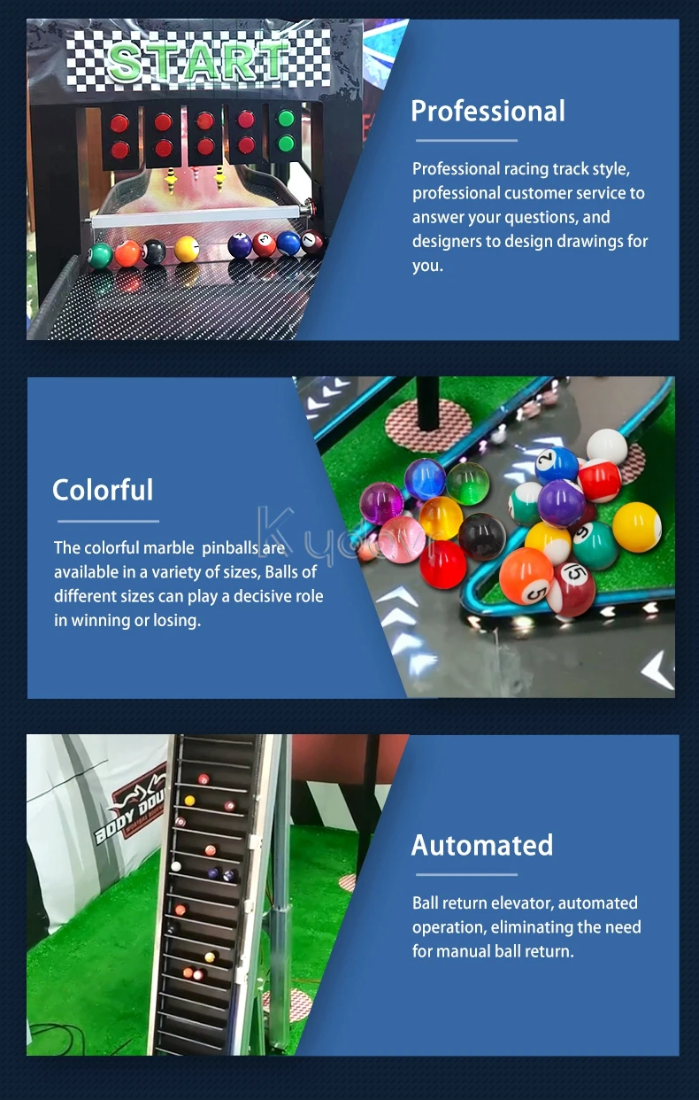 Custom Outdoor Indoor Marbles Billiard Pinball Rally Game