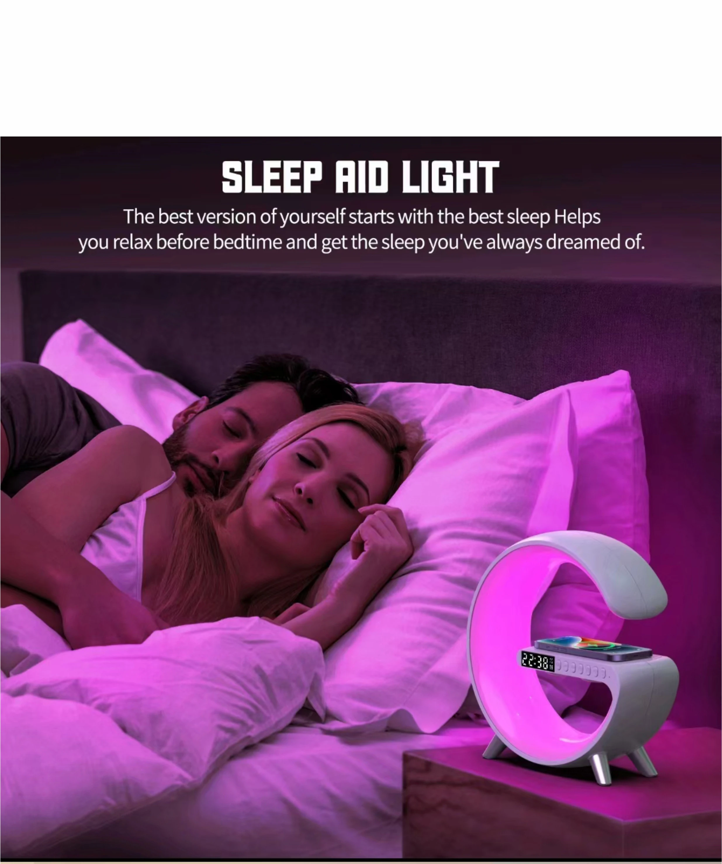 Banqcn New Arrivals Dimmable G Shaped Led Night Light Atmosphere Table ...