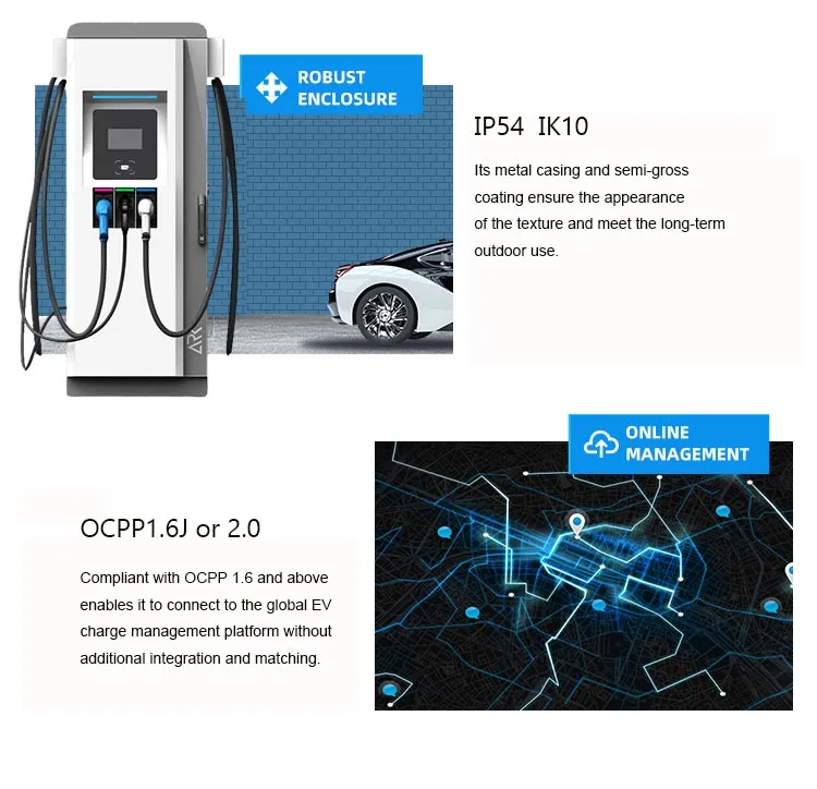 Fast DC EV Charging Stations - 120kw to 350kw Capacity