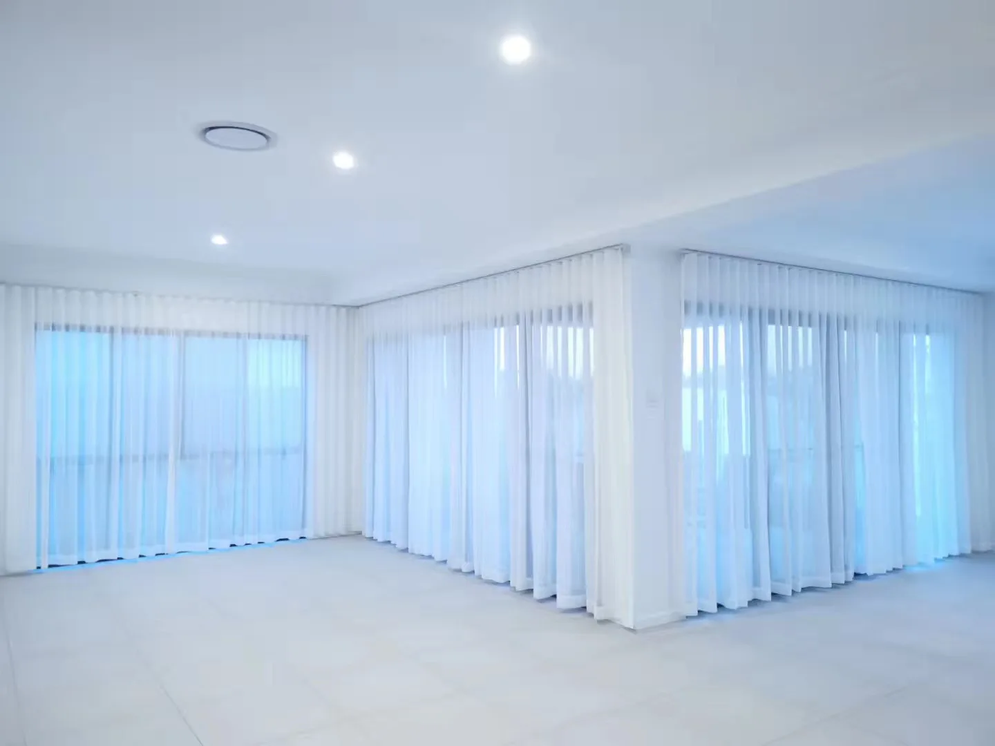 Remote Control Electric Ripple Fold Sheer Drapery Motorized Curtains