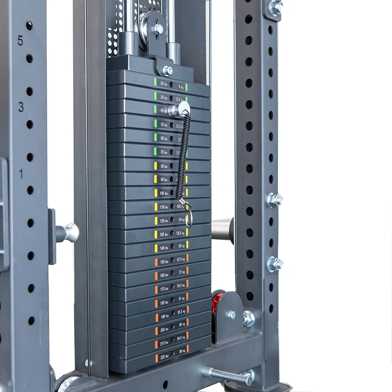 Gym Fitness Commercial Equipment - Steel Barbell Pin Top Weight Stack ...