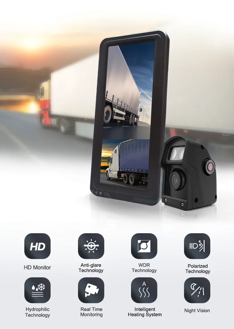 12.3 Inch IPS Screen Bus Side View Camera Monitor System