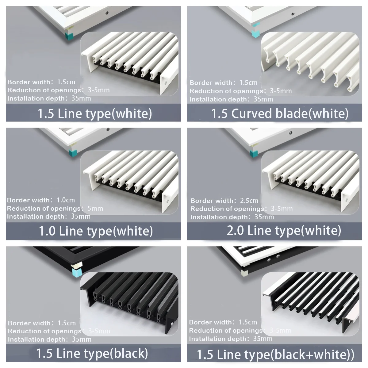 Abs Customized Size Linear Slot Diffuser Air Conditioning Linear ...