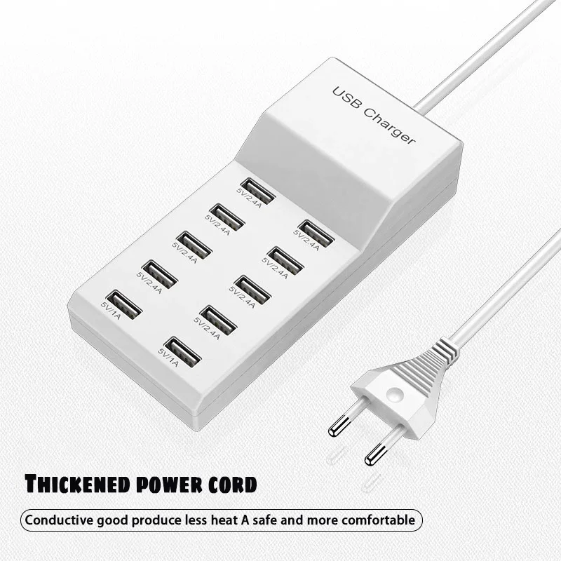 USB Multi-port Charger 5V2.4A10 Port Mobile Phone Charging Pile Row ...
