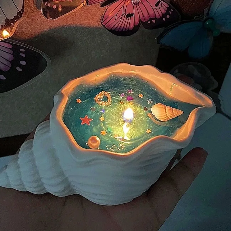 Alibaba.com: Ocean Wind Quicksand Creative Conch Scented Candle Shell ...