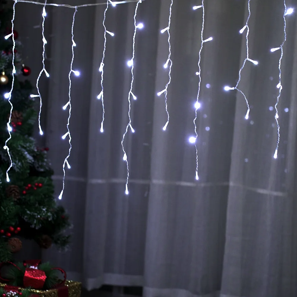 Solar Power Holiday Lighting Outdoor Waterproof Solar LED Icicle String ...