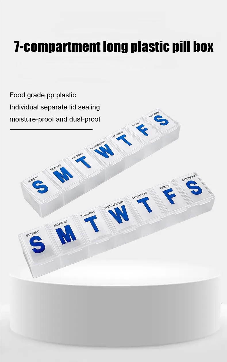 Easy Open Large Pill Organizer Day Night 7 Day Pill Box Twice A Day ...