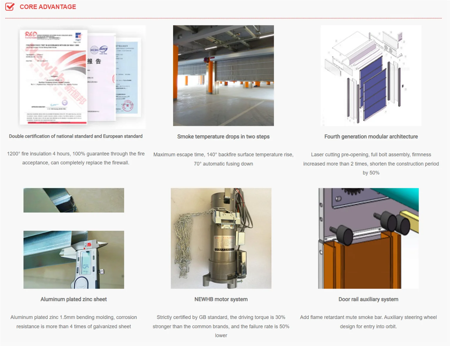 Newhb Fireproof Double Screen Curtain - TJ Fire Shutter Door