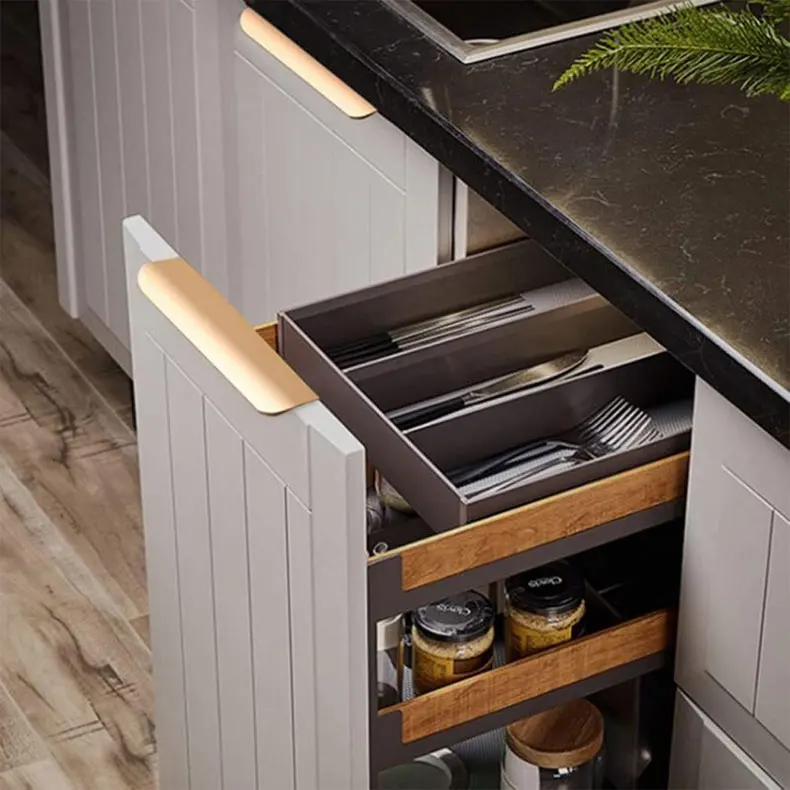 Stainless Steel Cabinet Handle Pull Edge Brushed Nickel Aluminium ...