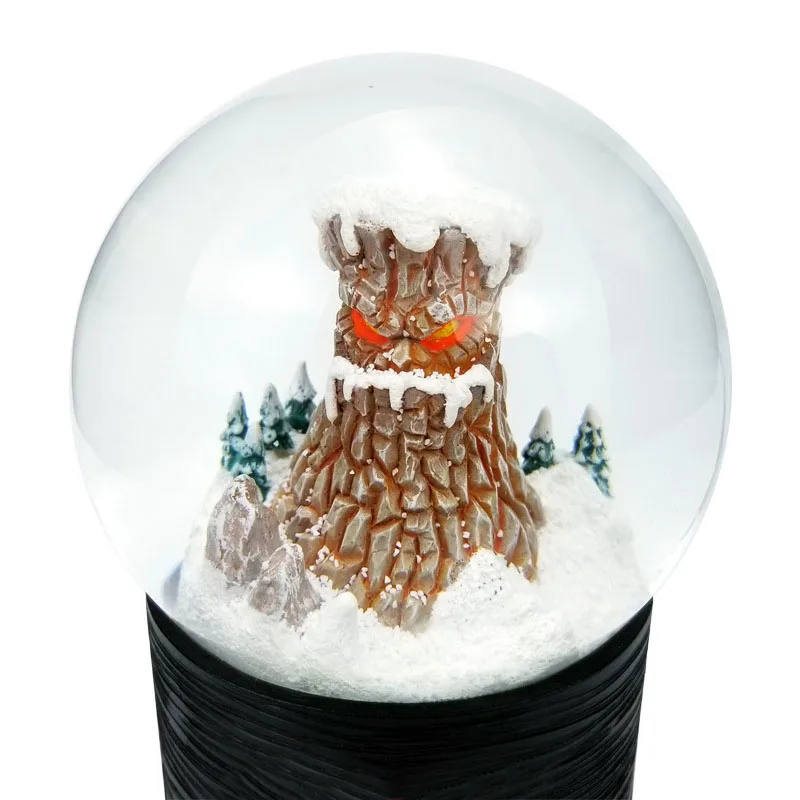 Cute Eruption Concept Snow Globe Environmental Friendly Resin Crystal ...