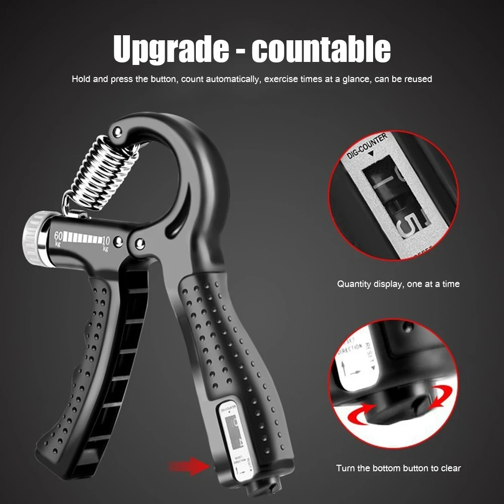 Adjustable R-shaped Hand Grip Exercise Power Countable Exercise ...