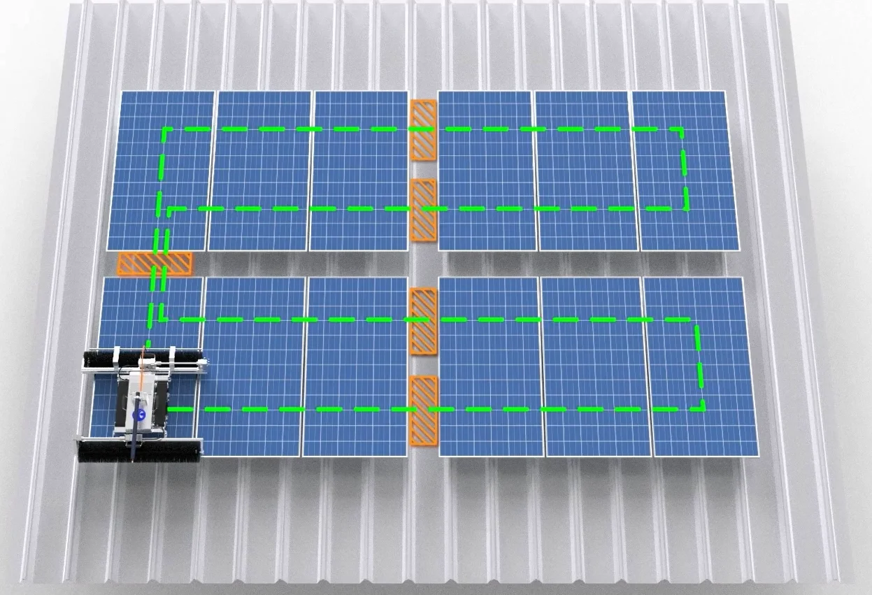 Pv Panel Cleaning Robot For Solar Panel Cleaning Equipment With ...
