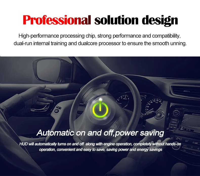 M8 Head Up Display Car Obd2 Overspeed Warning System Hud Windshield ...