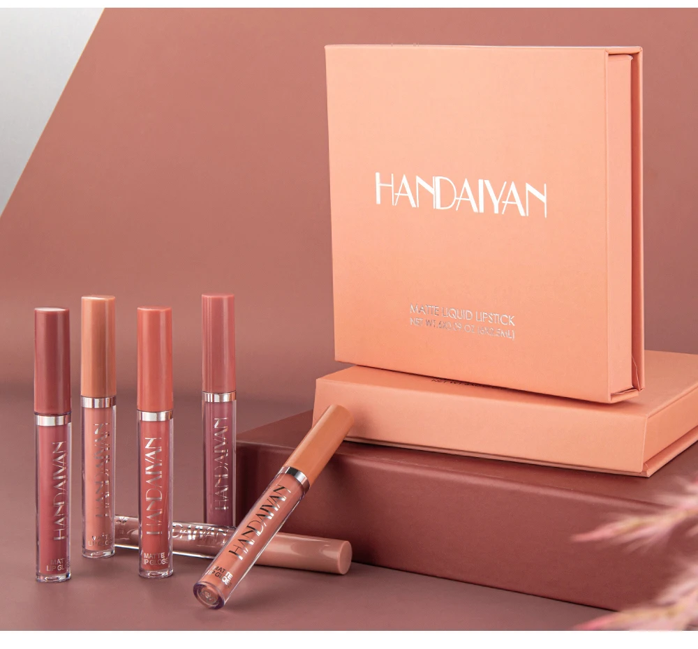Handaiyan Lipstick Set - 6 Colors of Liquid Matte Lipstick
