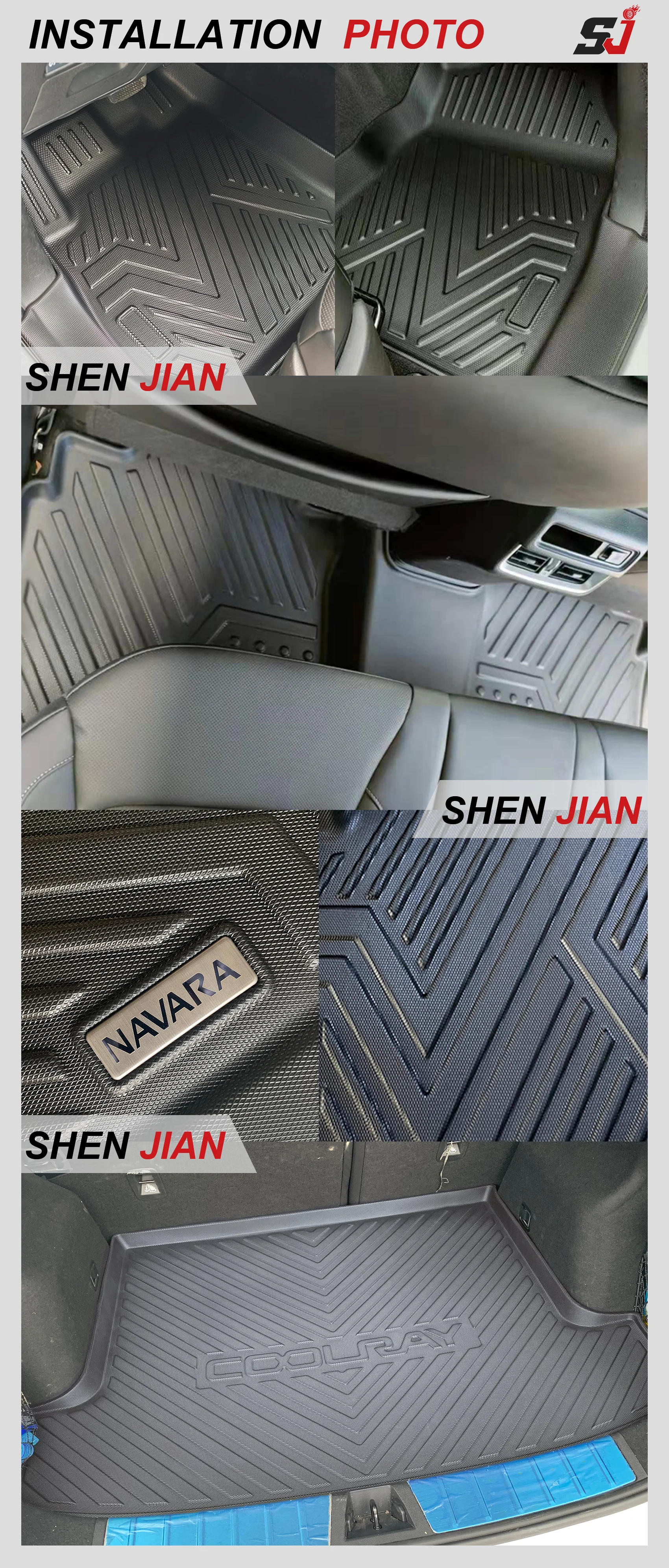 Car Accessories Rubber Universal Deep Dish Matting Waterproof 5d Floor ...