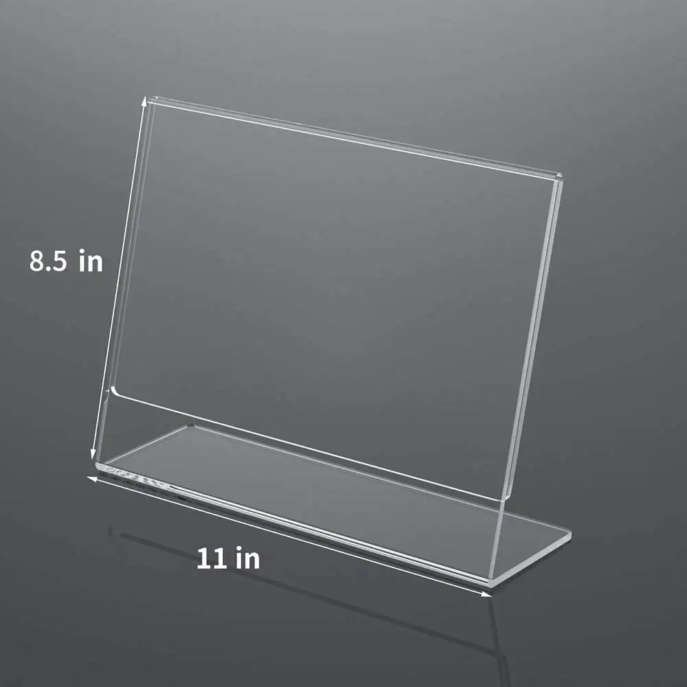 L Shaped Acrylic Menu Holder Stand,Slanted Display Stand,Acrylic Sign ...