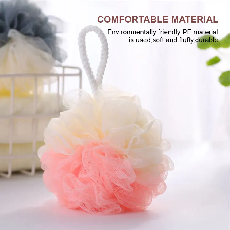 PE Mesh Loofah Body Shower Balls - Soft Exfoliating Sponges