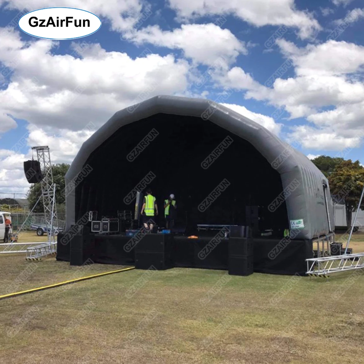 Outdoor Event Party Tent Inflatable Stage Tent Inflatable Tunnel ...