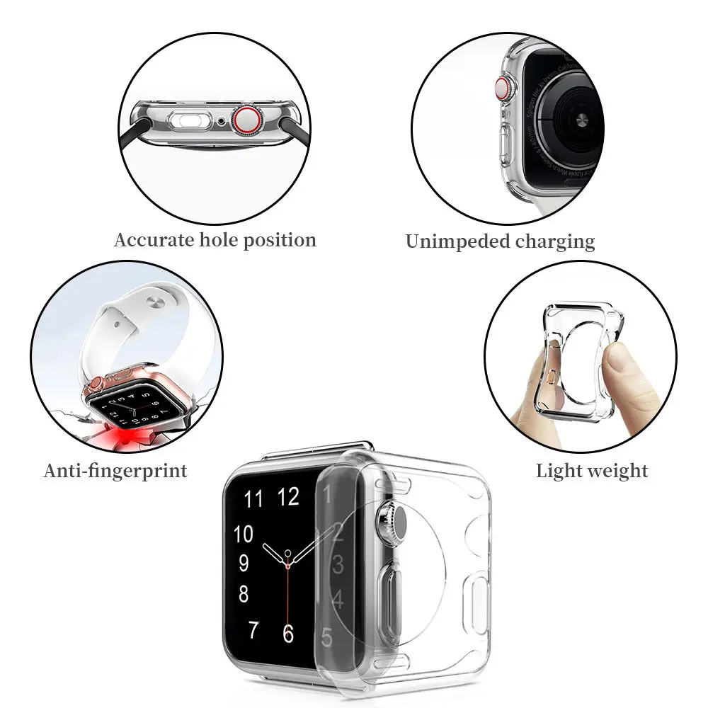 High Quality Soft Silicone Case Smartwatch Cover For Protecting Apple ...