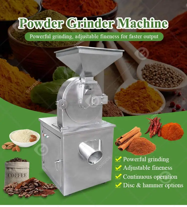 Chilli Spice Pulverizer Powder Grinder Machine Salt Crusher