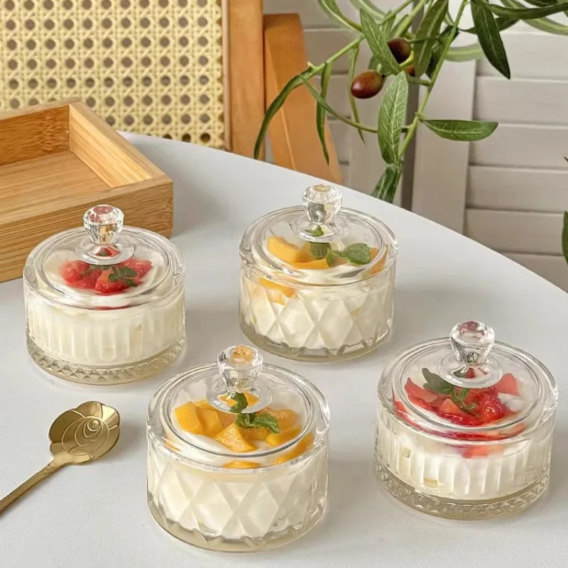 Glass Pudding Cup Set - Eco-Friendly Ice Cream Bowls & Dessert Cups for ...