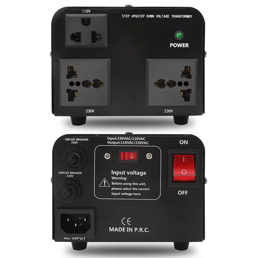 500 Watt Voltage Converter Transformer Heavy Duty Step Up/Down AC 110V ...