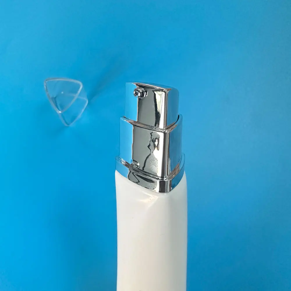New Design Cosmetic Plastic Triangle Airless Squeeze Pump Tube 30ml ...