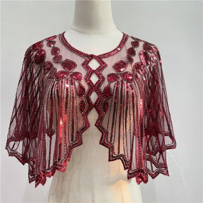 King Mcgreen Star Sequin Encrypted Evening Dress Sequin Shawl Women's ...