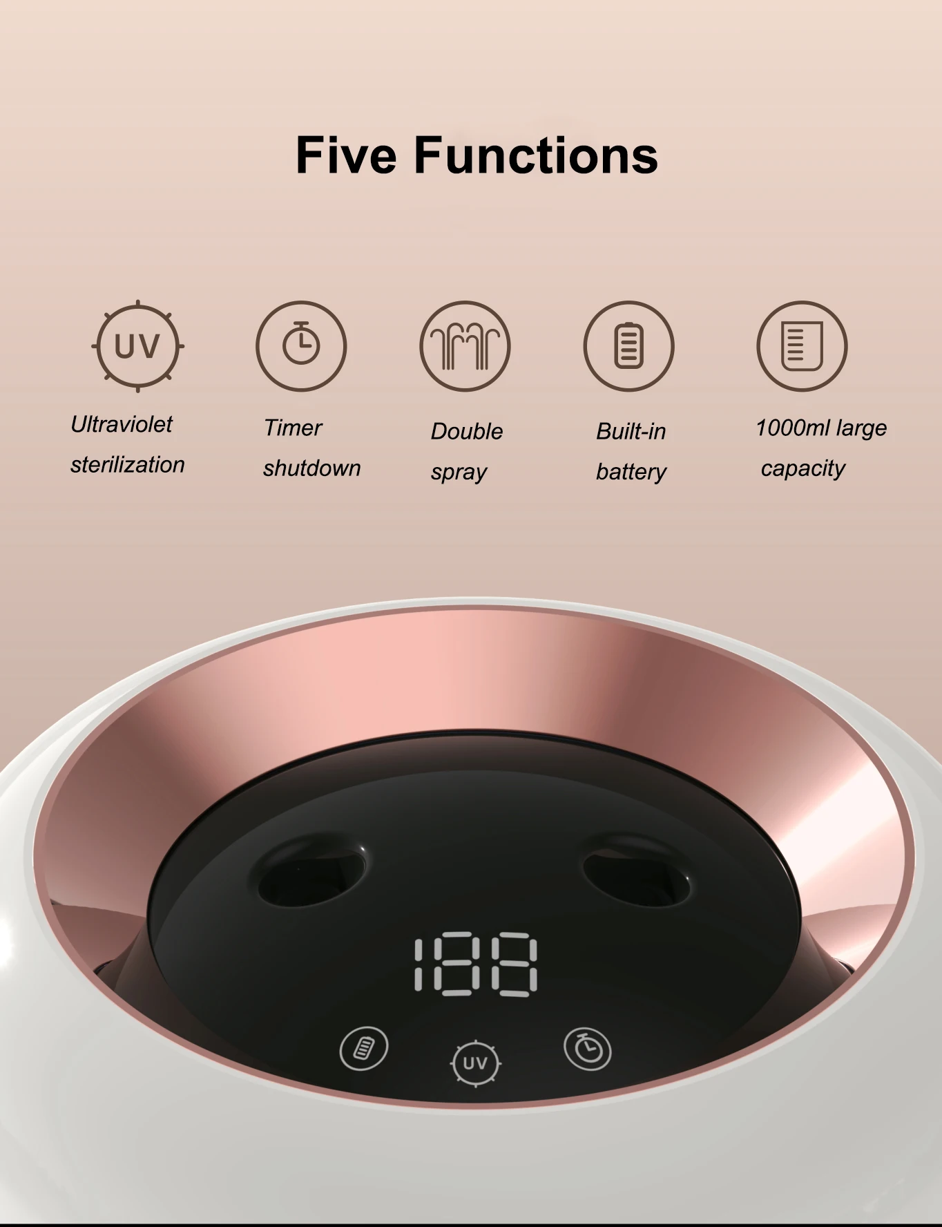 1l Wireless Portable Small Uvc Sterilized Mini Humidifier Usb ...