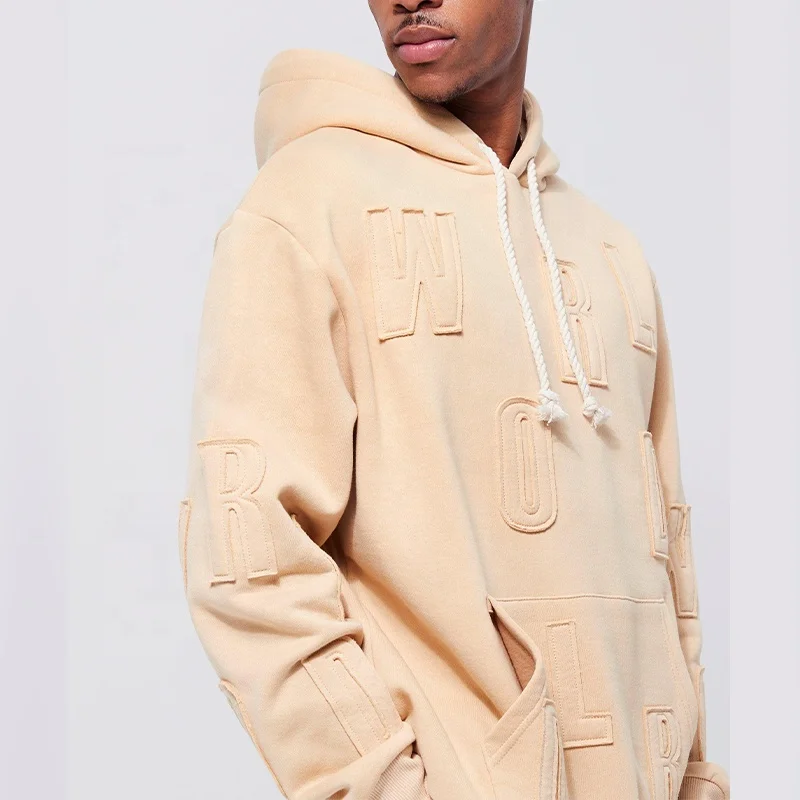 New Trend French Terry Applique Logo Oversized Jumper 500Gsm ...